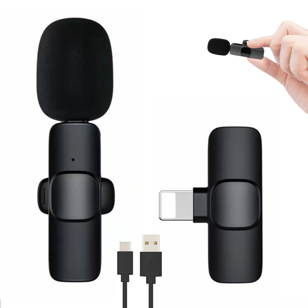 Plug-Play Clip-on Wireless Microphone for iPhone/iPad - Professional ...