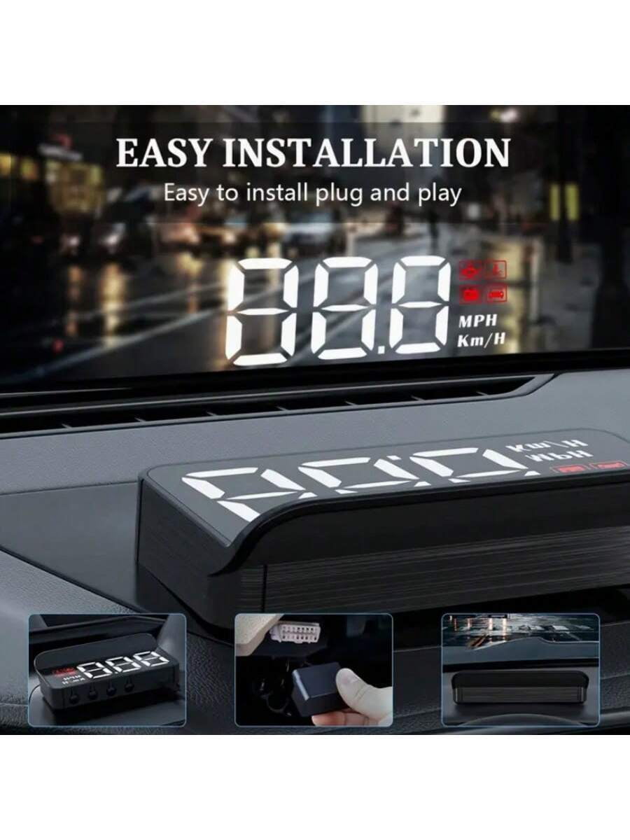 [Plug&Play Digital Speedometer] Car Head-Up Display-Plug&Play Digital Speedometer With Auto ...