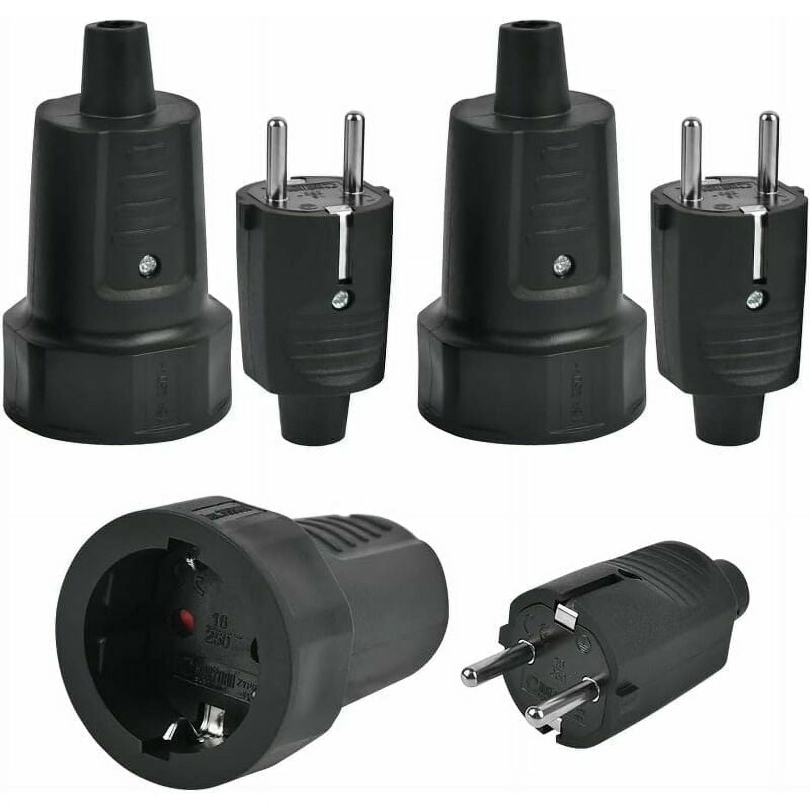 Plug Socket Adapter Set, 3PCS Polarized Main Power Connector, Screw ...