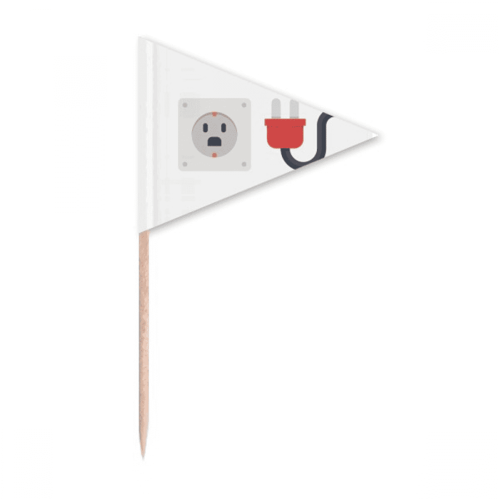 Plug Socket Circuit Diagram Pattern Toothpick Triangle Cupcake Toppers ...