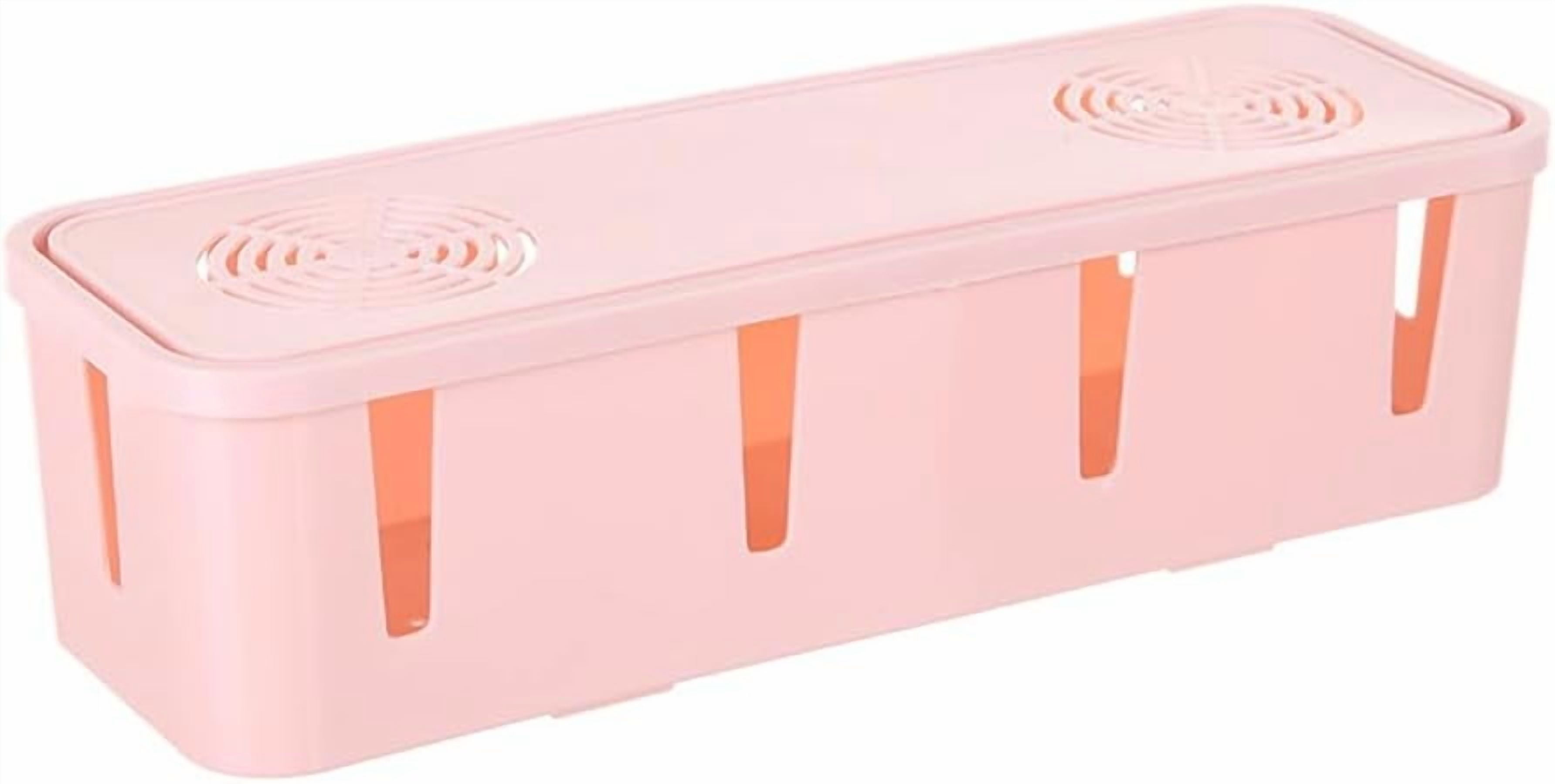 Plug Socket Dust Safety Box Pink Cable Hider Box for Storage and ...