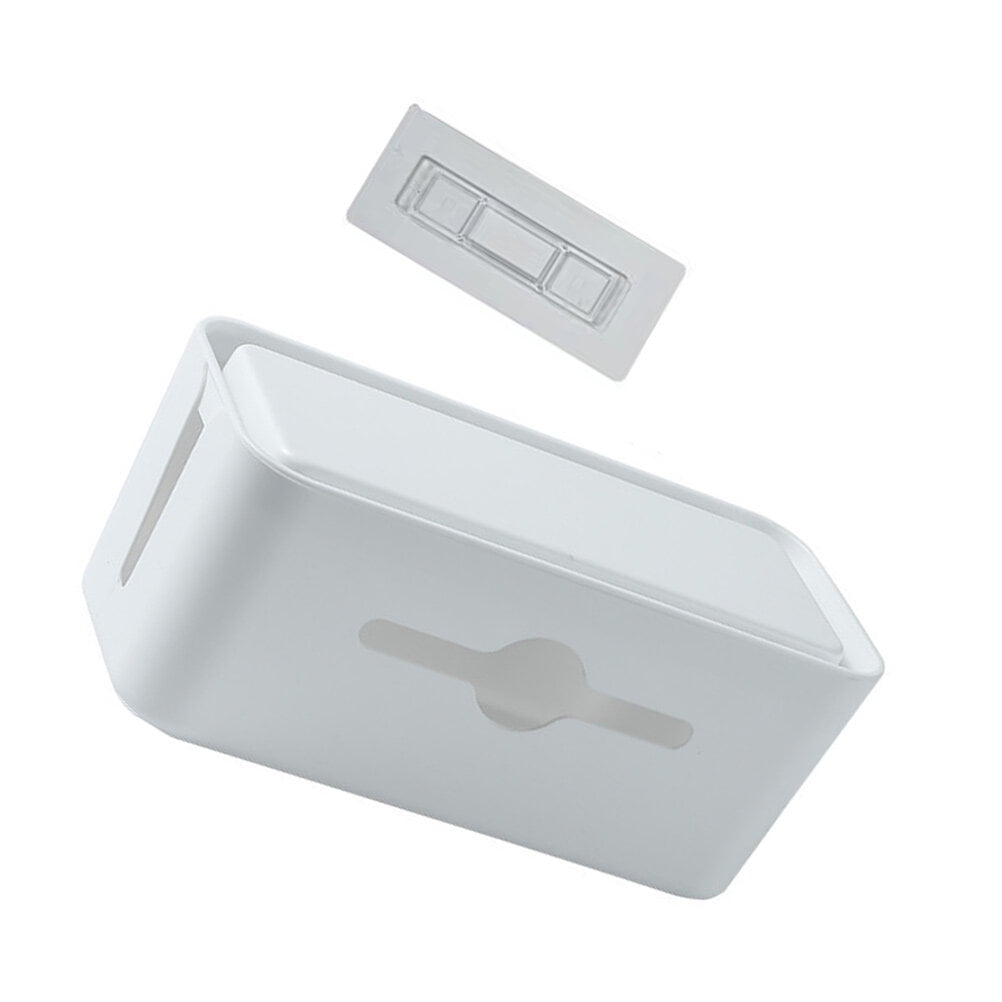 Desktop Cable Organizer Box for Home White ABS Material Keeps Wires ...
