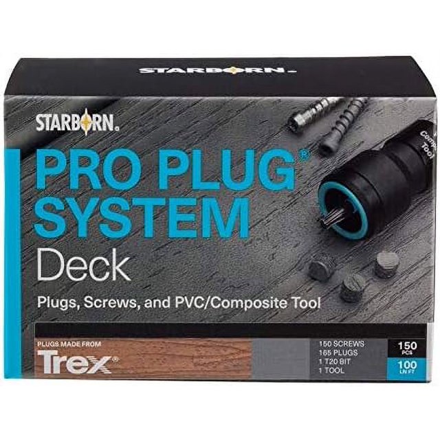 Plug System Plugs and Screws for Trex Island Mist, 165 Plugs for 100 ...