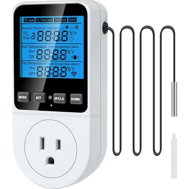 Day-Night Thermostat, 15A Day-Night Temperature Controller, Support ...