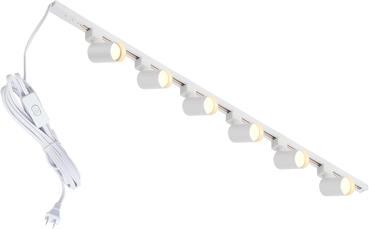 Plug in Track Lighting with Power Cord, 6-Light LED Track Lighting Kit ...