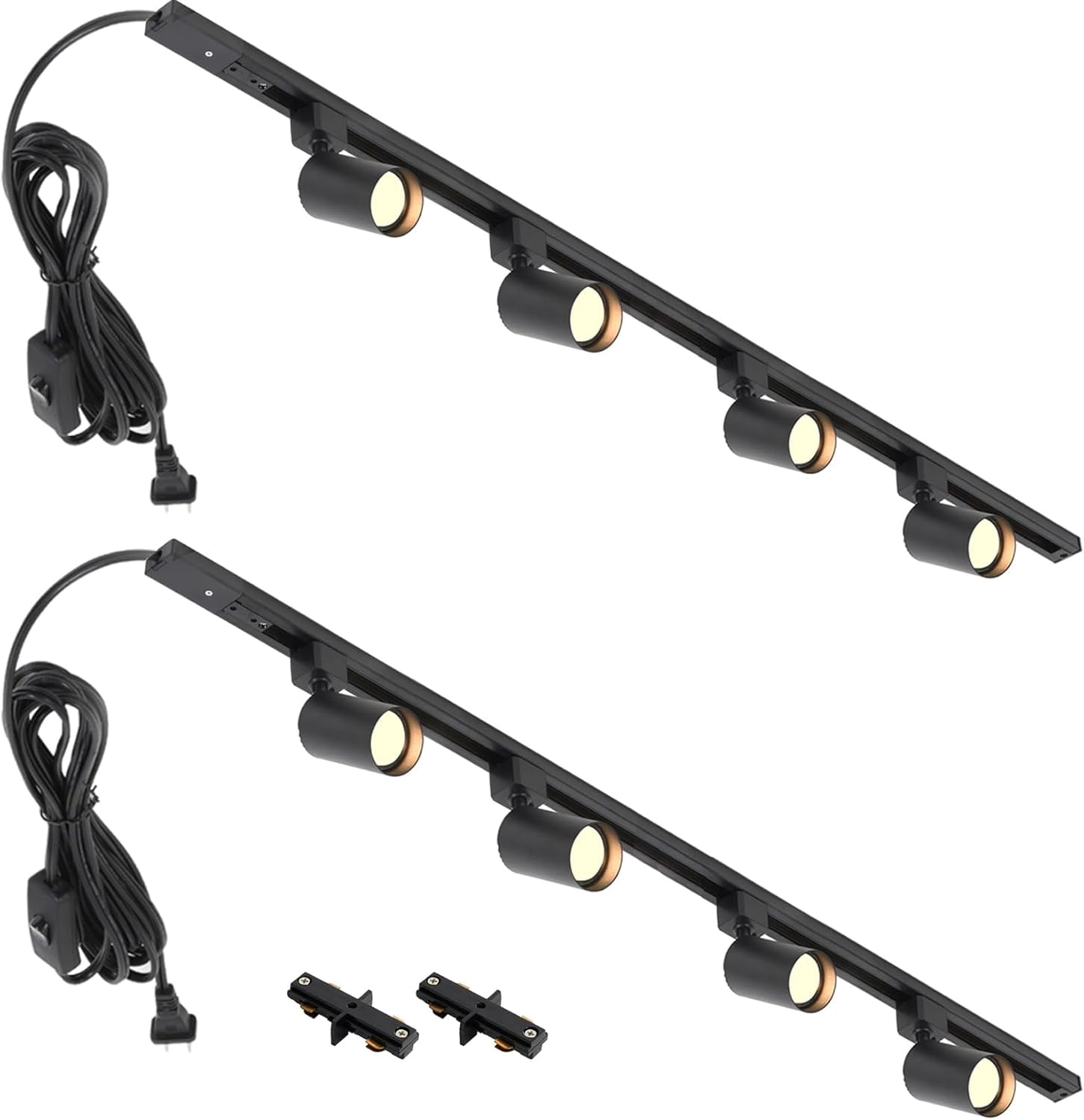 Plug in Track Lighting with Power Cord, 8 Light LED Track Lighting Kit ...