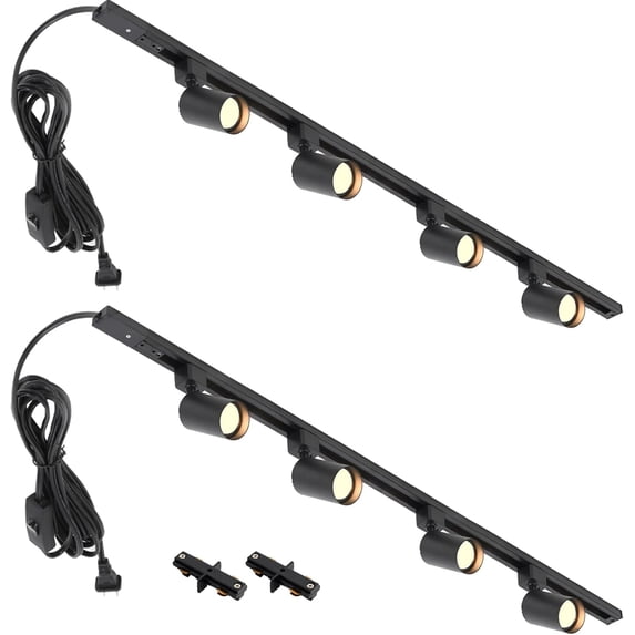 Plug in Track Lighting with Power Cord, 8 Light LED Track Lighting Kit ...