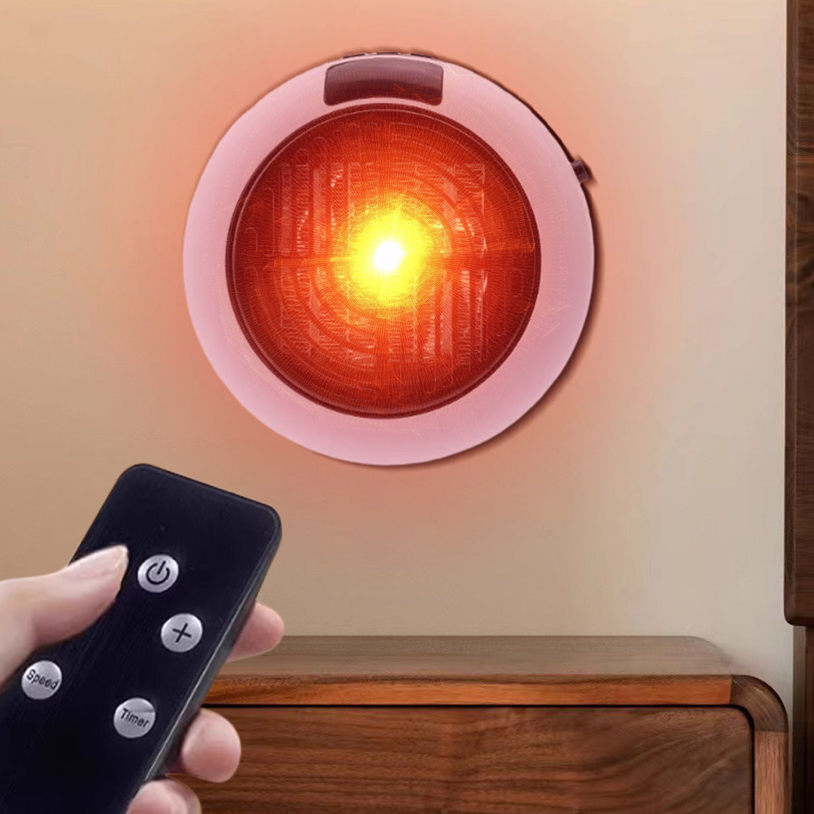 Plug in Wall Space Heater with Remote Control, Small Wall Outlet Heater ...