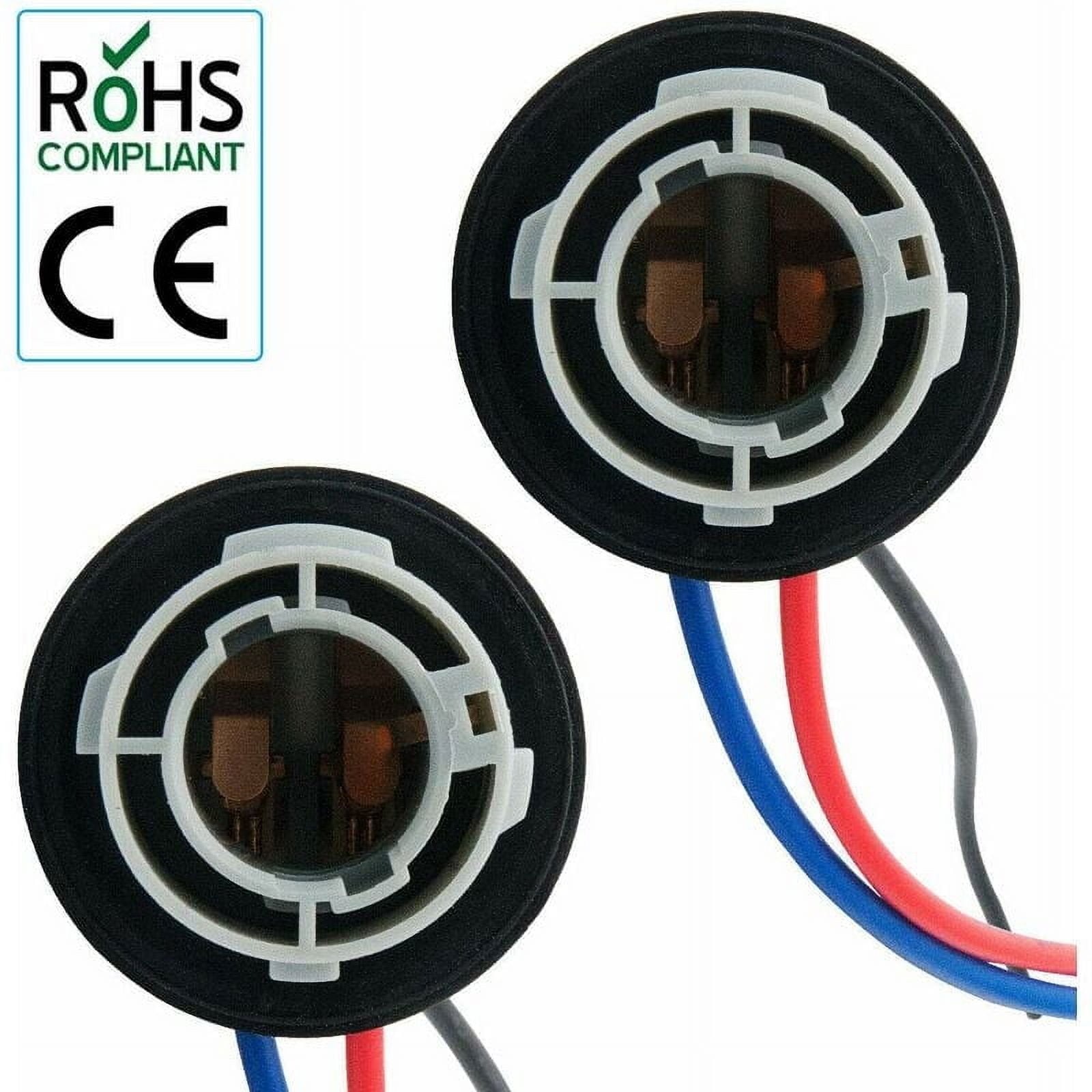 Plug-and-Play 1157 BAY15D Socket Wiring Harness Sockets For Seamless ...