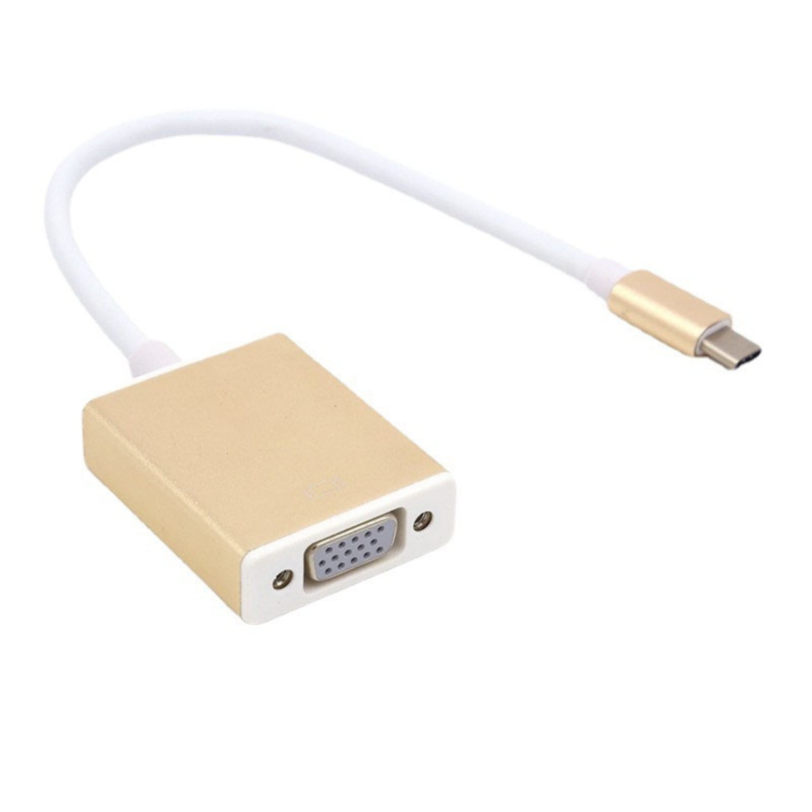 Plug and Play USB3.1 Type C to VGA Adapter Cord Converter Cable Line for Easy Connection to ...