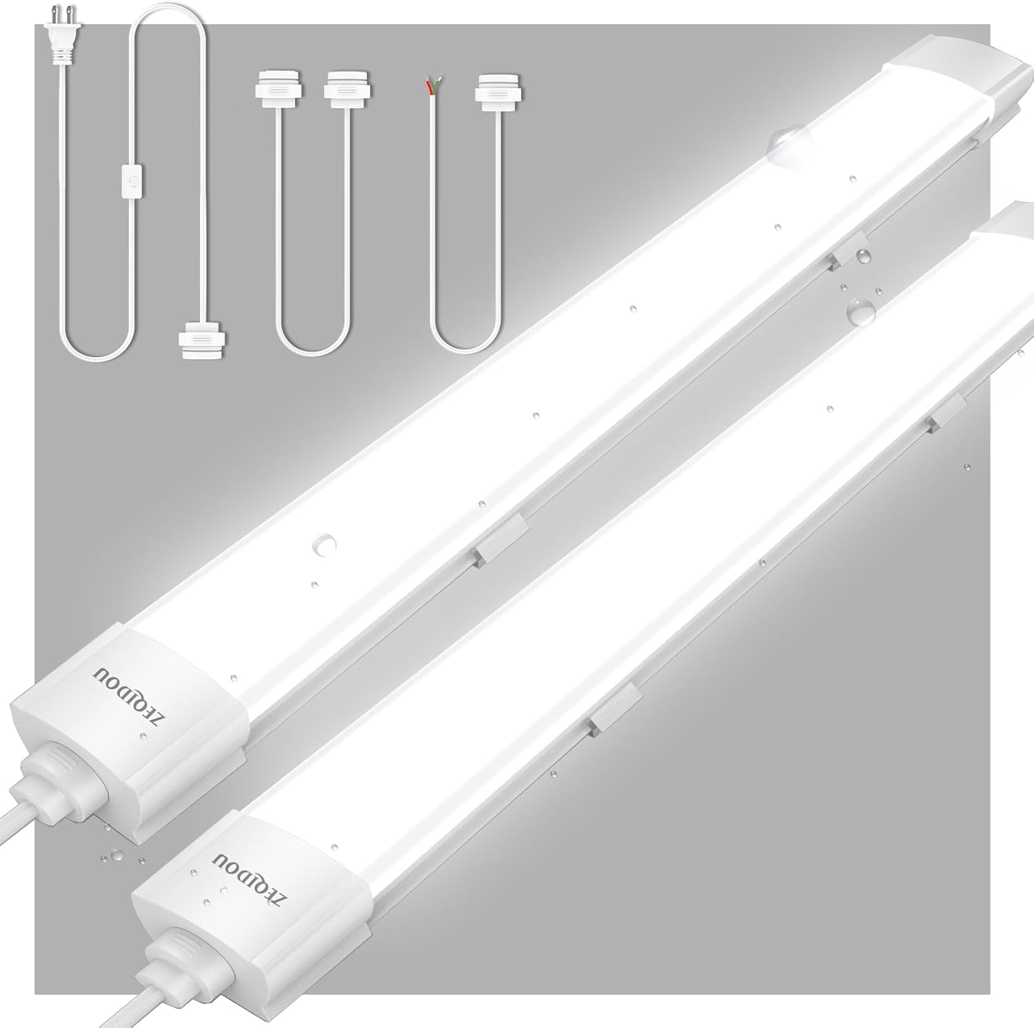 Plug-in 4ft LED Shop Light, 36W 5000K Bright LED Light Fixture ...