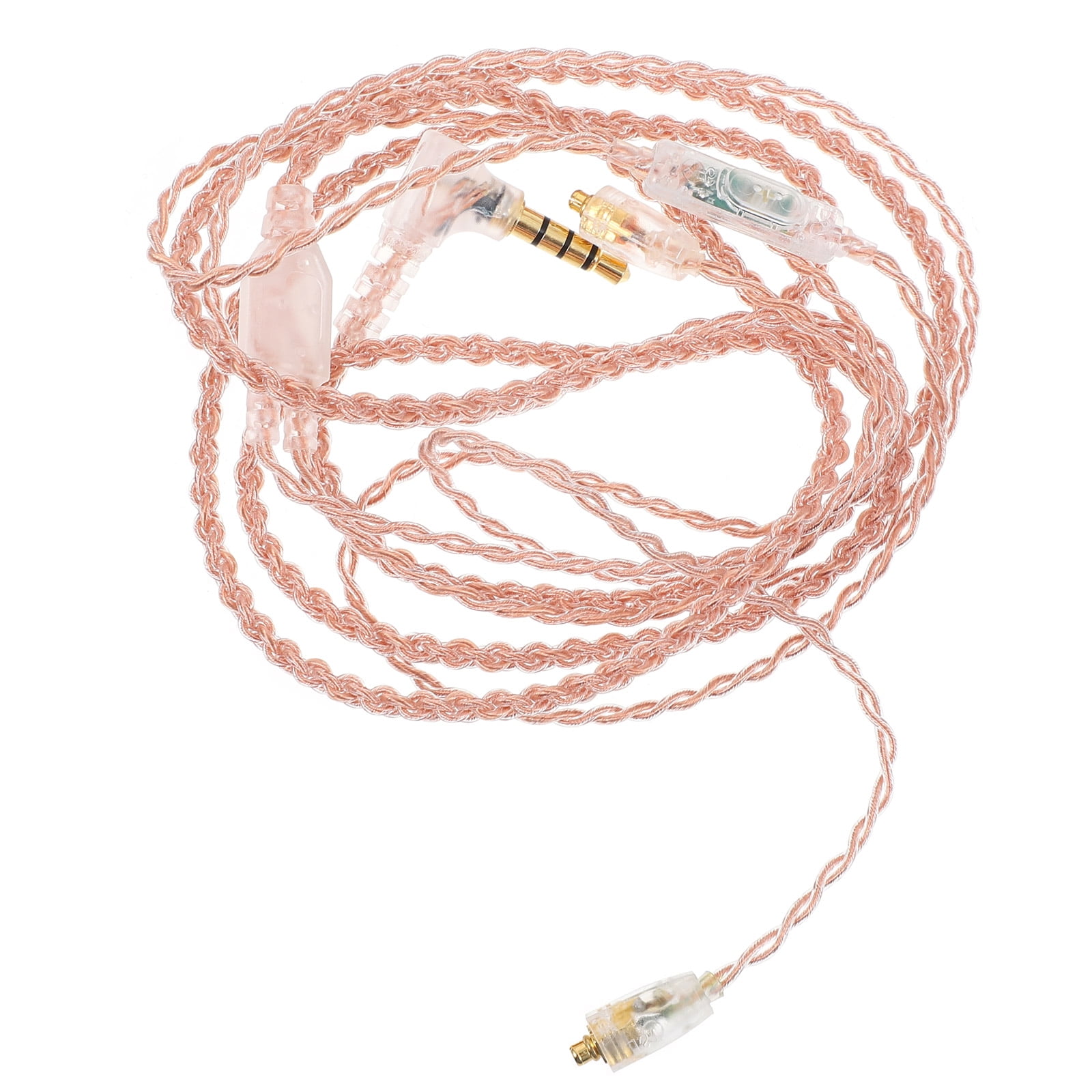 WASHWEPE Earbud Extension Cable Headset Cable Rose Gold Metal 1Set 47 ...