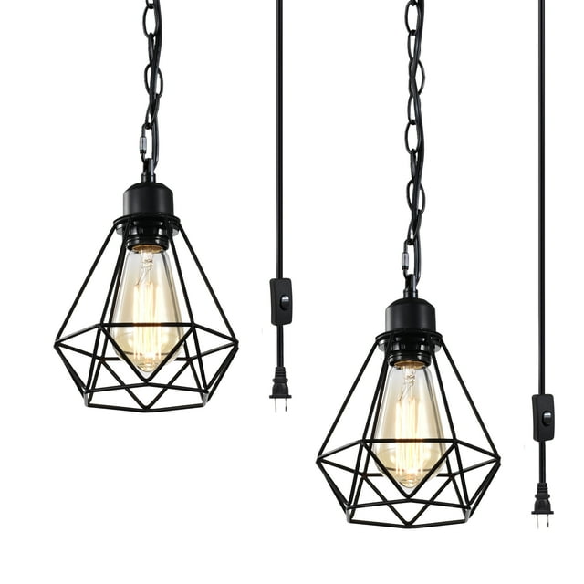 Plug in Chandelier Hanging Pendant Lights Plug in Ceiling Light ...