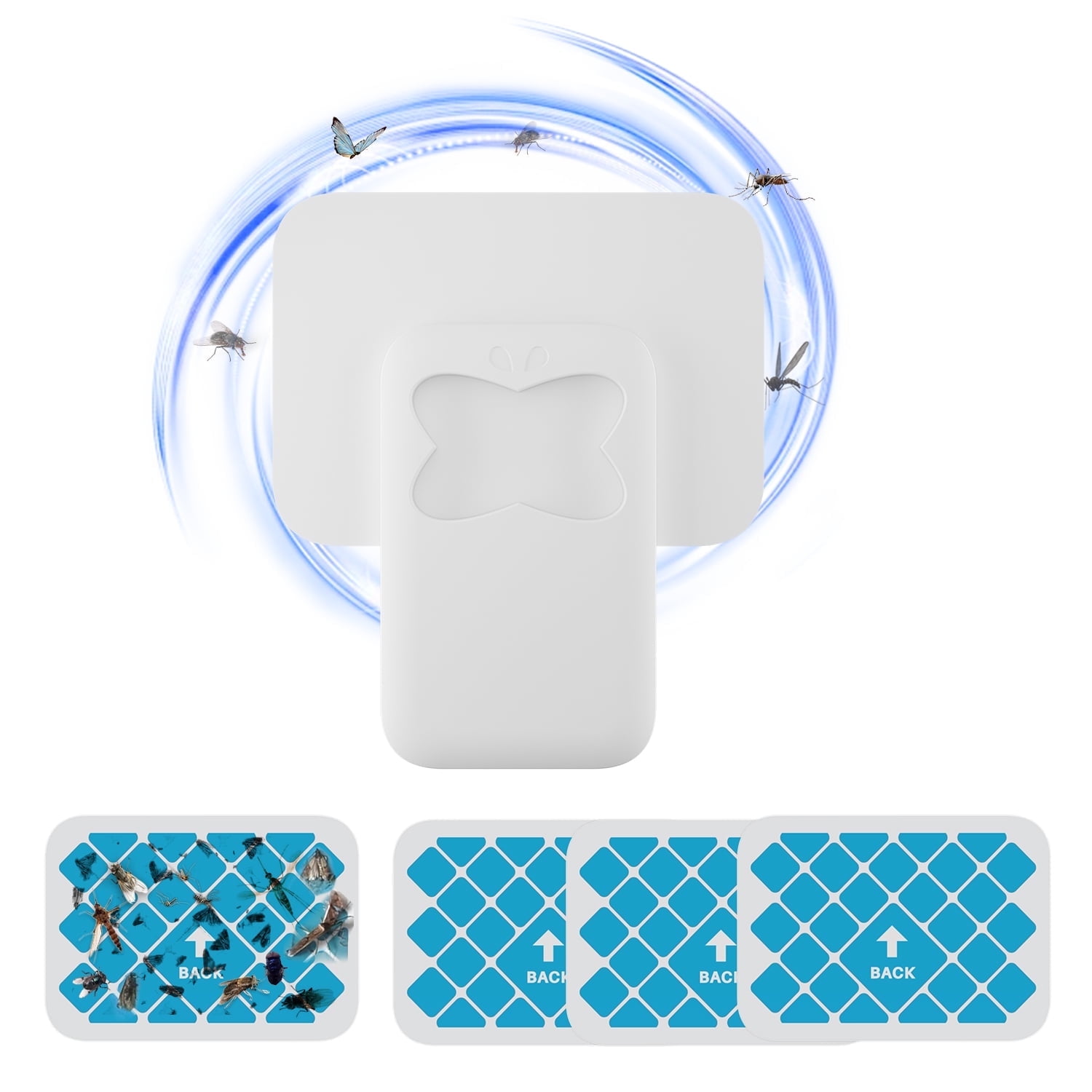 Plug-in Electric Bug Zapper Indoor Fly Trap Wall Mounted Mosquito Trap ...