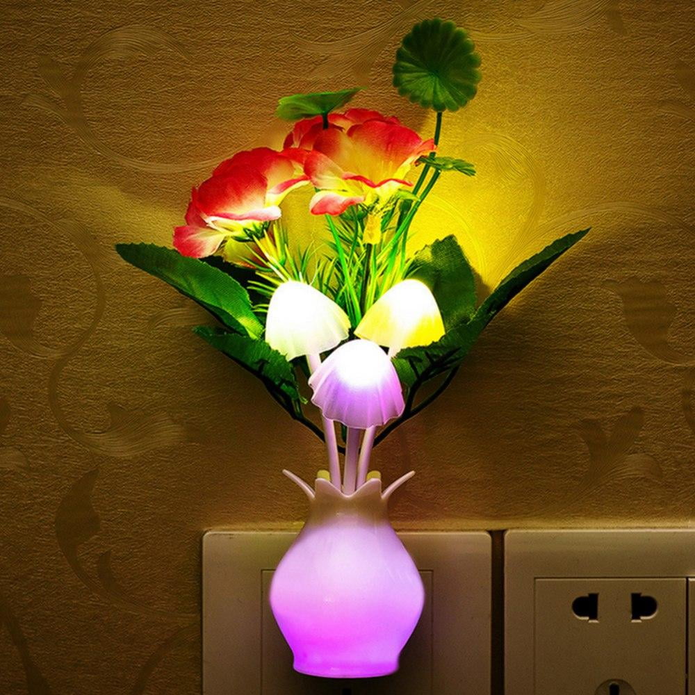 Plug in LED Night Light Smart Sensor,Cute Mushroom Night Light for Kids ...