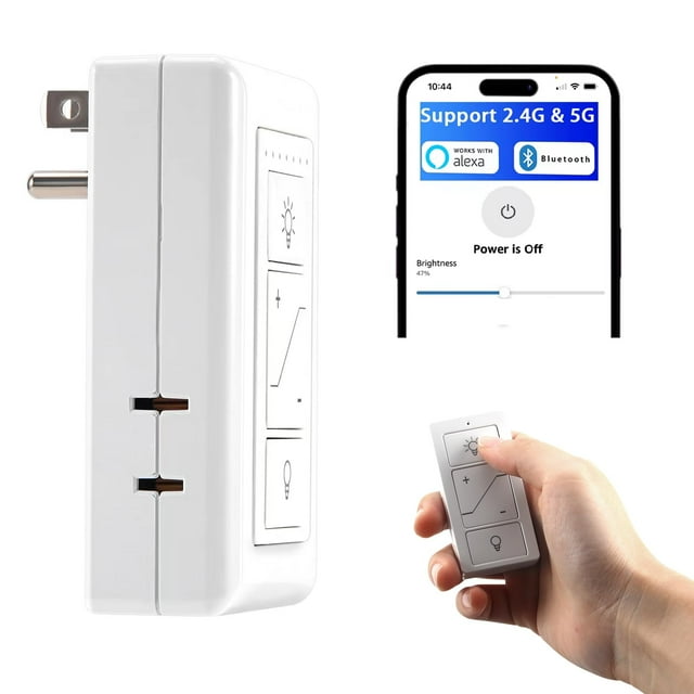 Plug in Lamp Dimmer, Smart Plug in Lamp Dimmer with Remote, Digital ...