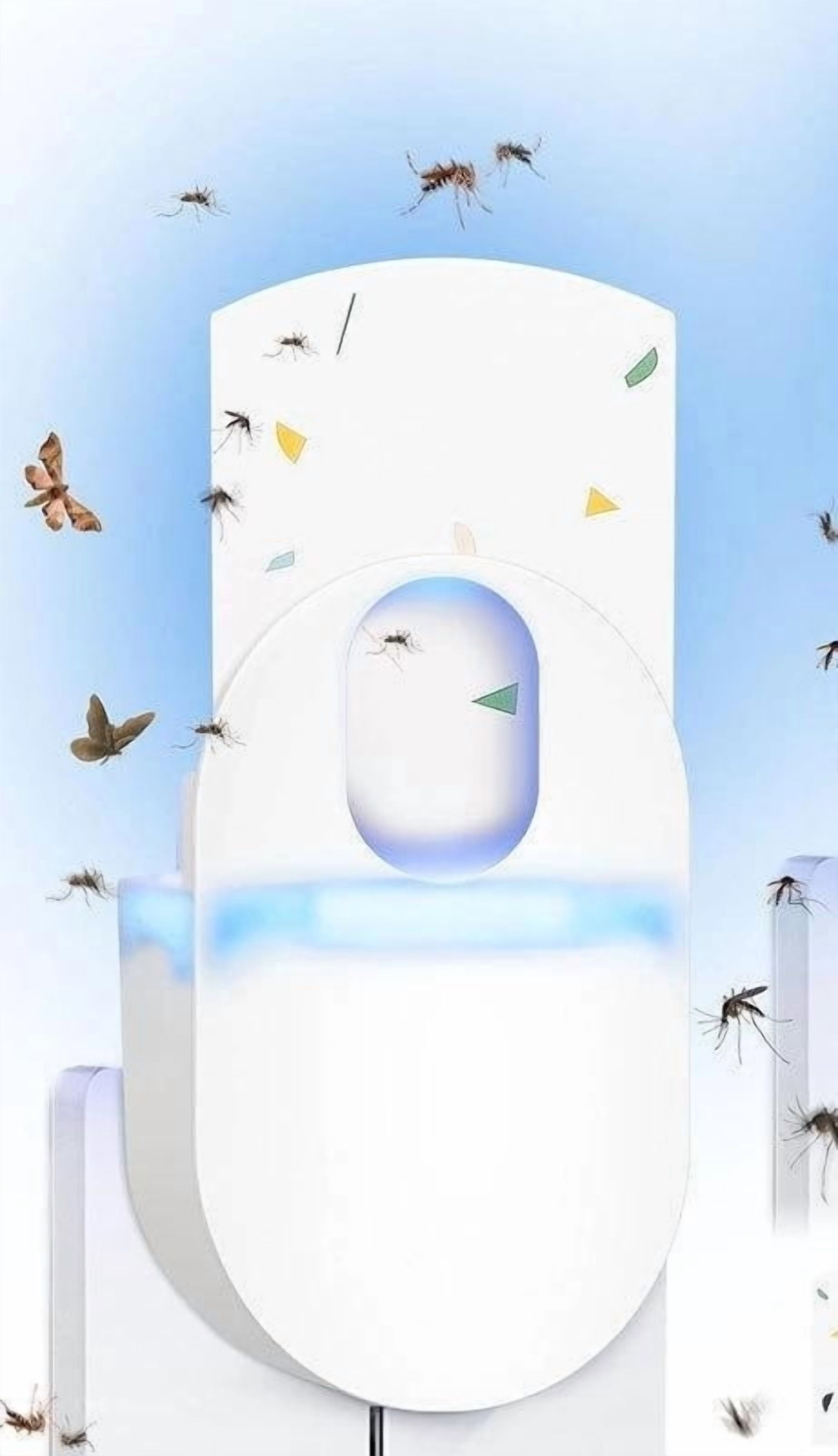 Plug in Mosquito Bug Zapper Indoor Gnat Moth Catcher, 10 Sticky Glue ...