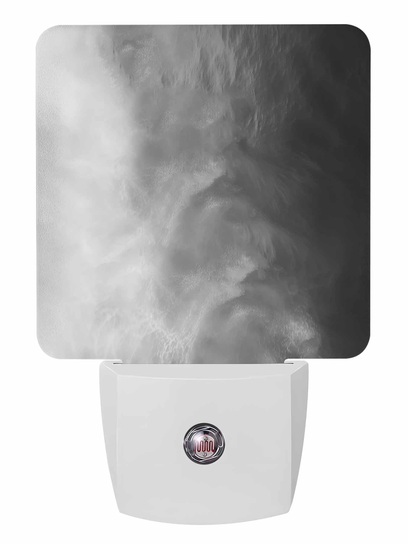 Plug-in Night Light,Black White Gradient Wall LED Lamp with Sensor Auto ...