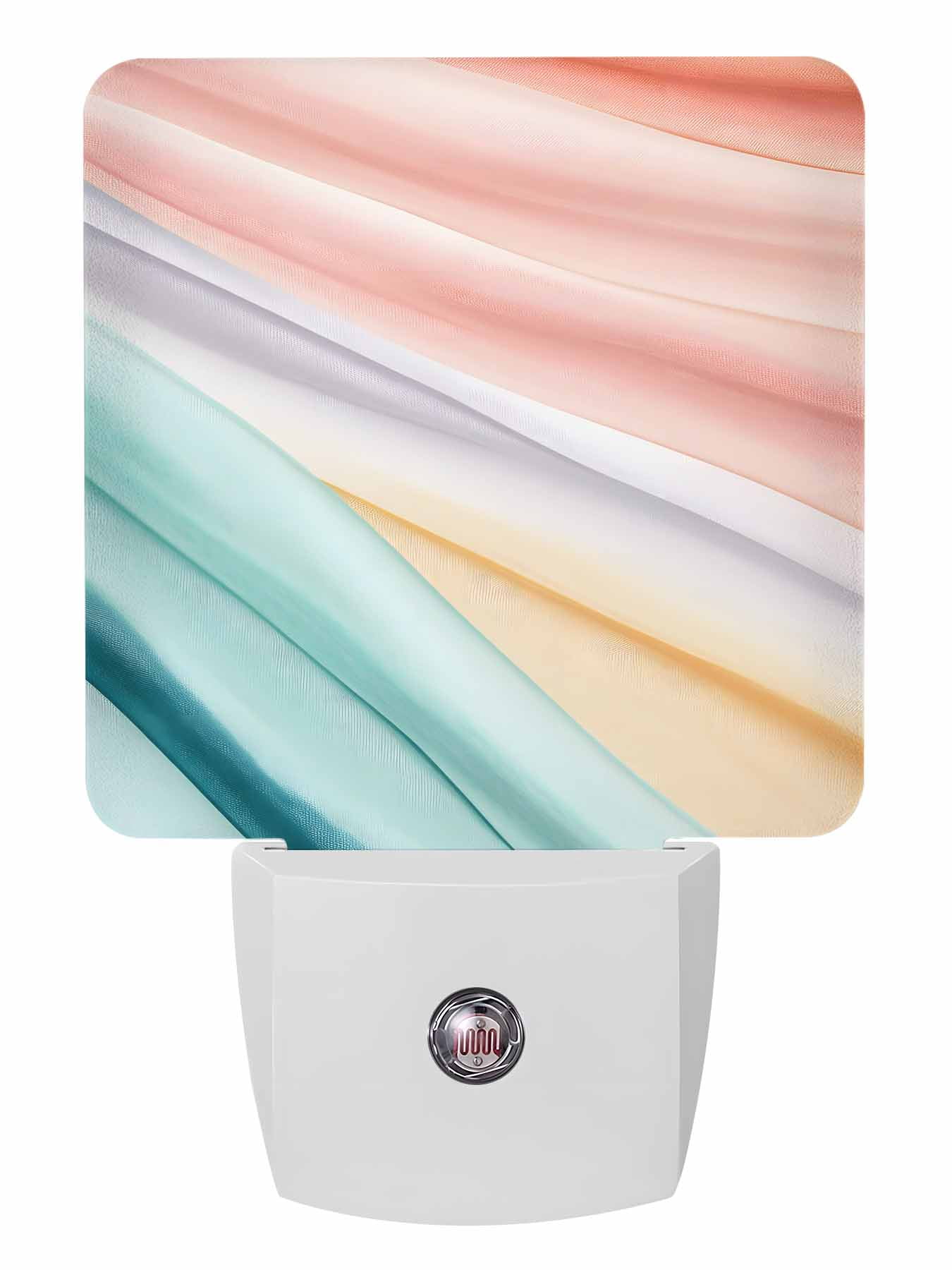 Plug-in Night Light,Fantasy Colorful Stripe Seamless Wall LED Lamp with ...