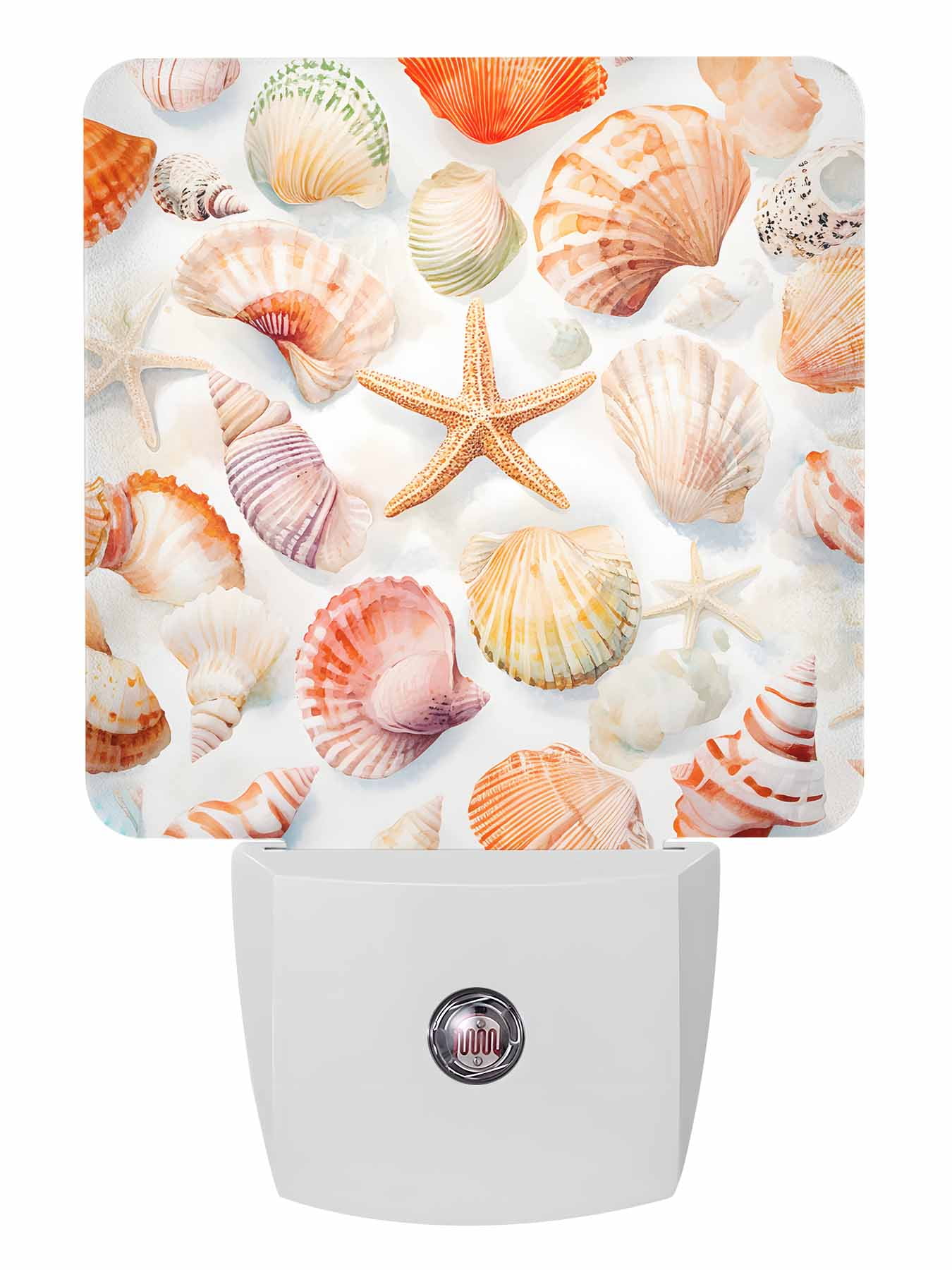 Plug-in Night Light,Summer Seaside Shell Starfish Conch Wall LED Lamp ...