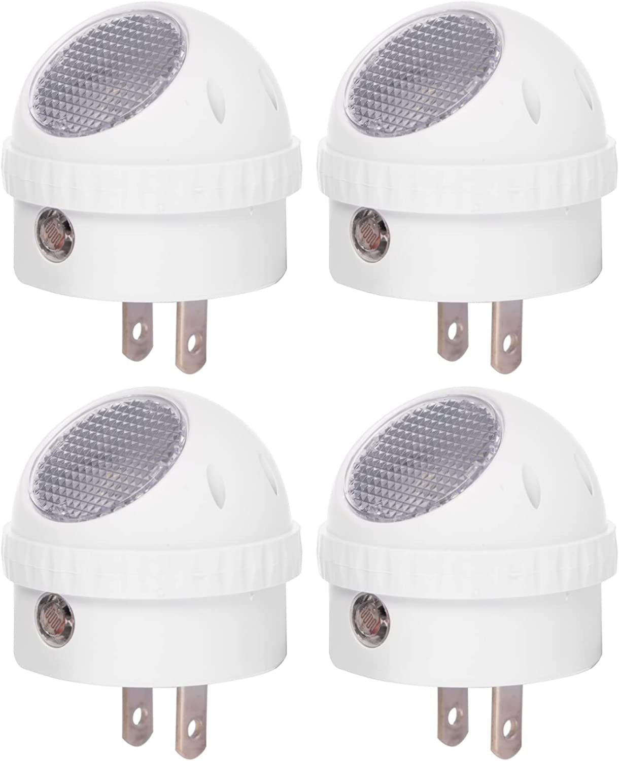 Plug in Night Light with Cool White LED, 360° Rotation and Dusk to Dawn ...