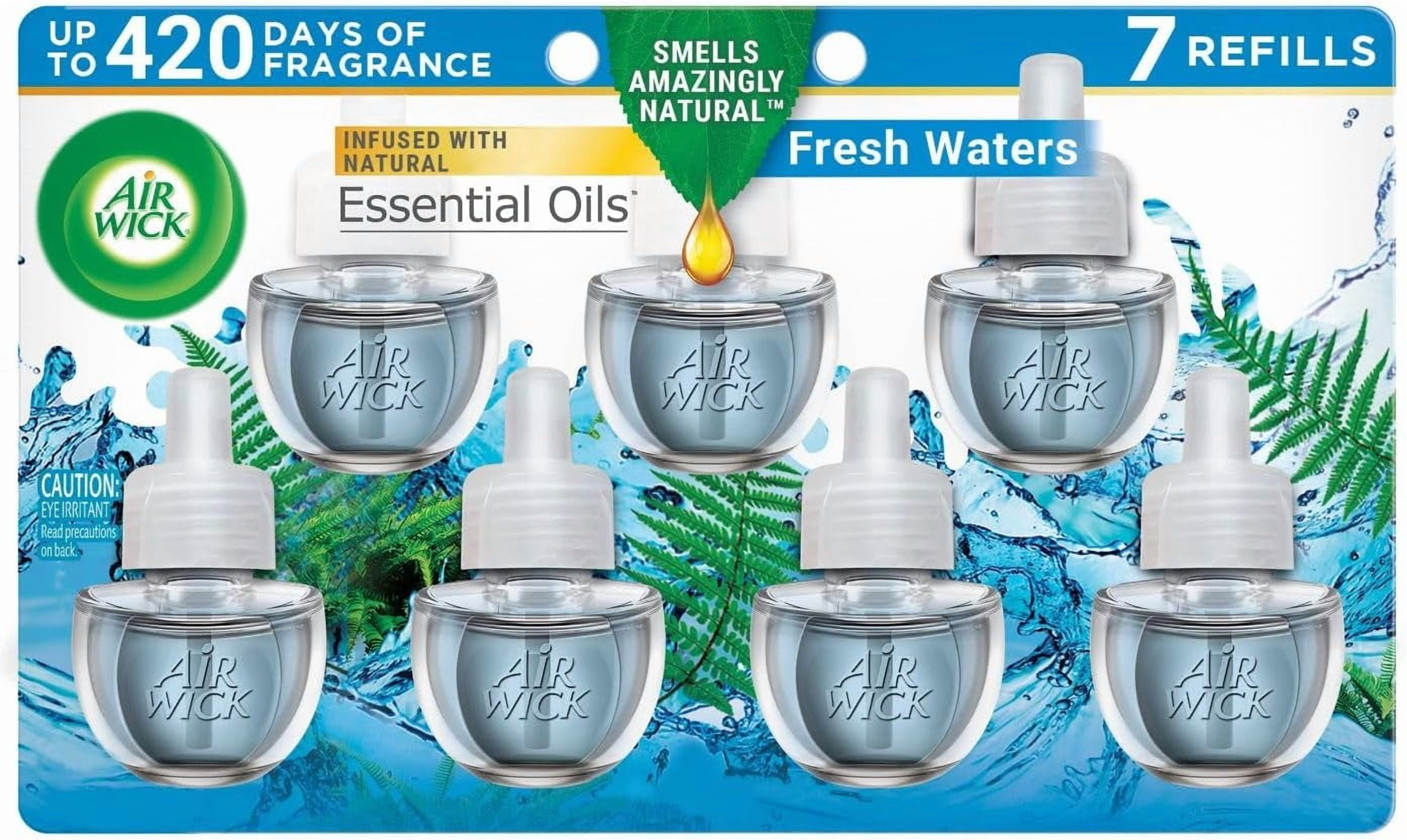 Plug in Scented Oil Refill, 7 Ct, Fresh Waters, Air Freshener ...