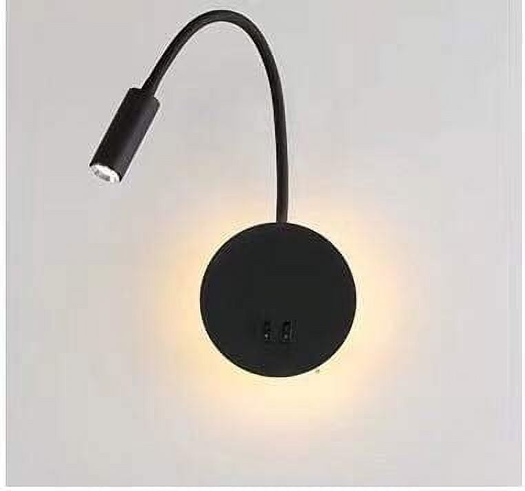 Plug-in Wall Sconce, Bedside Lamp With Warm White Light And Flexible ...