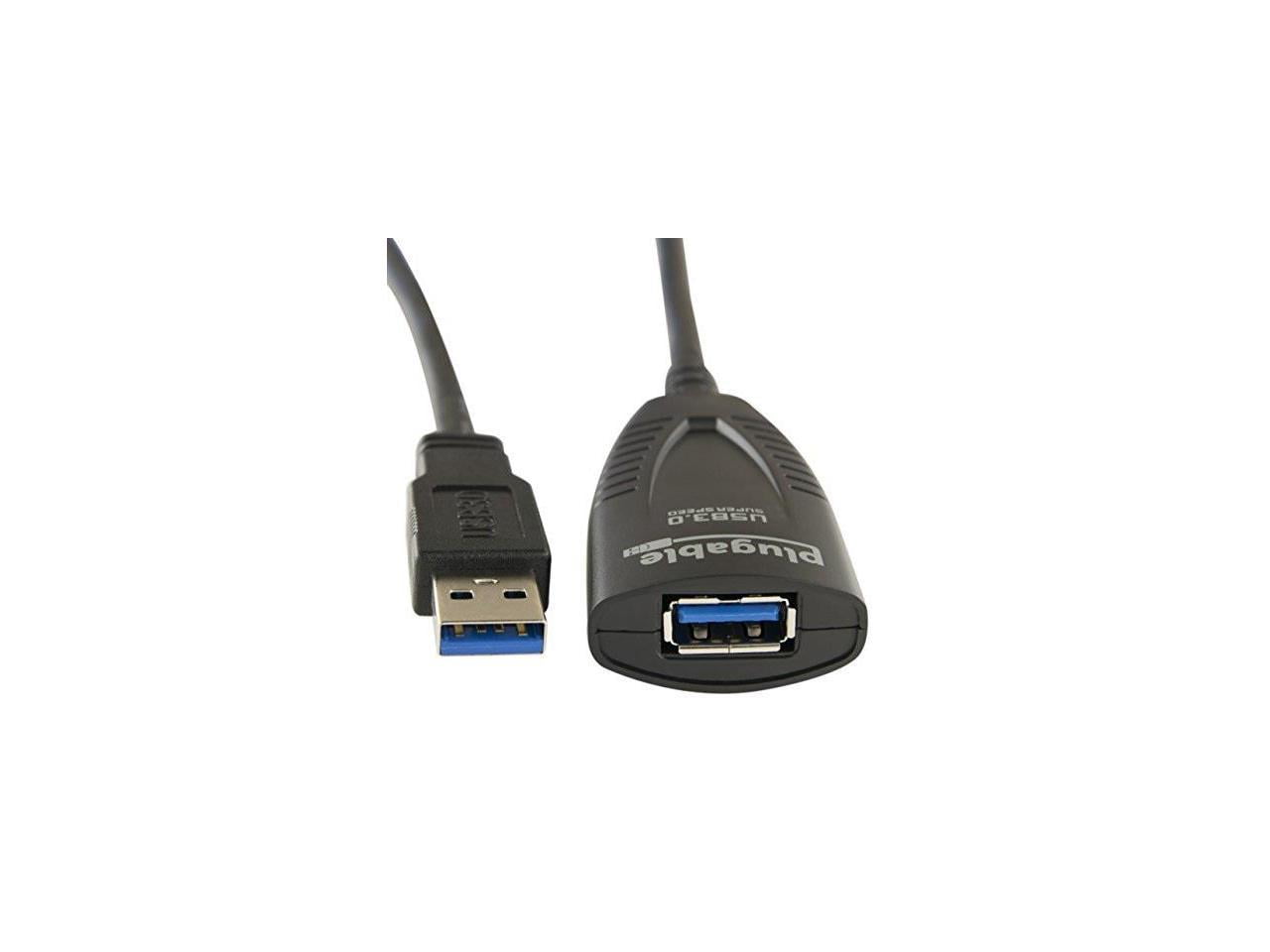 Plugable USB3-5M-D 16' USB 3.0 Type A Female/Male Power Extension Cord Black - Walmart.com