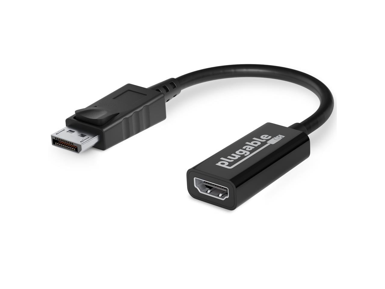 Plugable DP-HDMI 0.66' DisplayPort/HDMI Audio/Video Cable Black ...