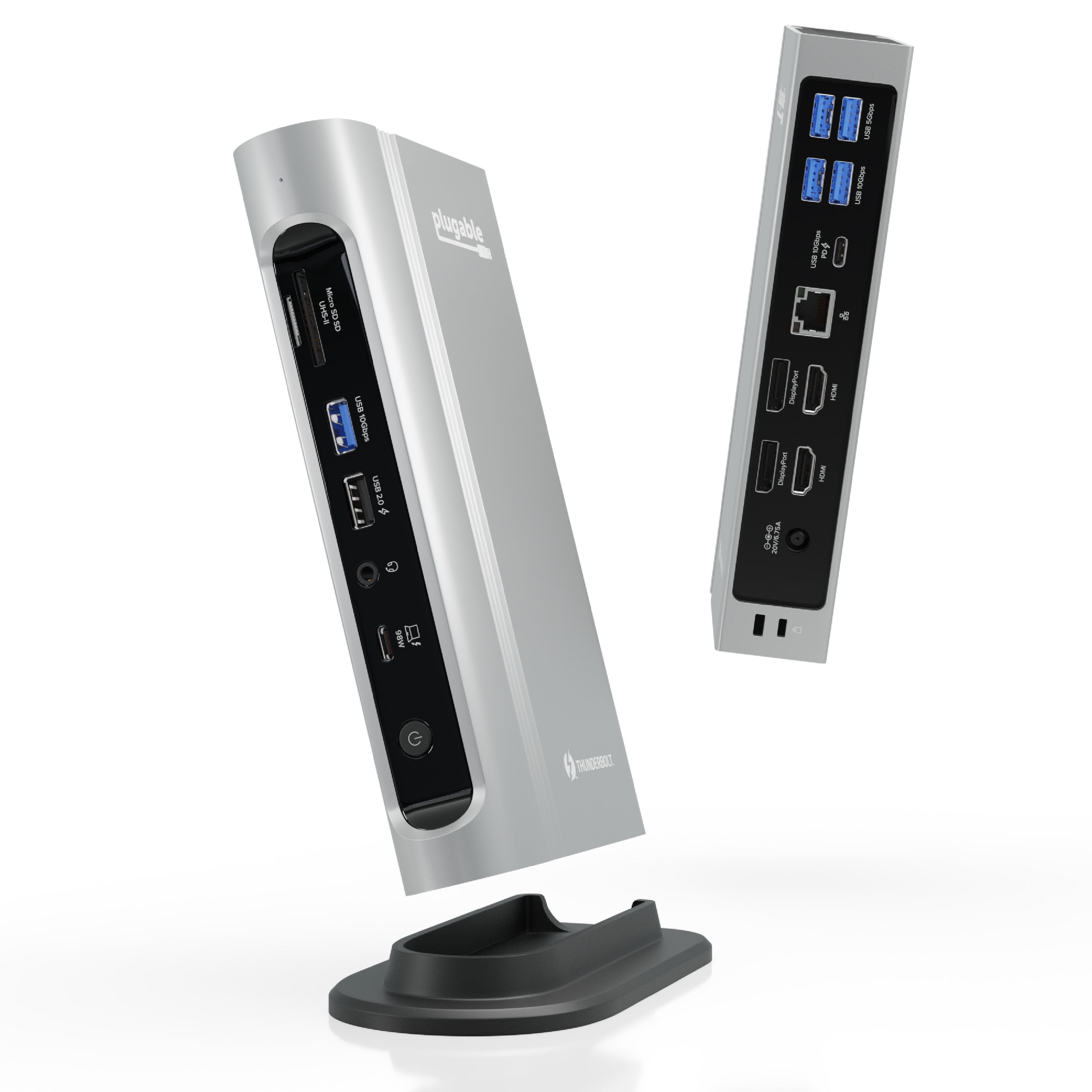 Plugable 16-in-1 Thunderbolt 4 Dock - 100W Charging, 4K Quad Monitor, 2 ...