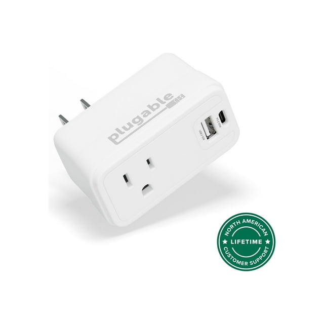 Plugable Wall Outlet Extender with 1x USB-C and 1x USB, 32W USB C ...