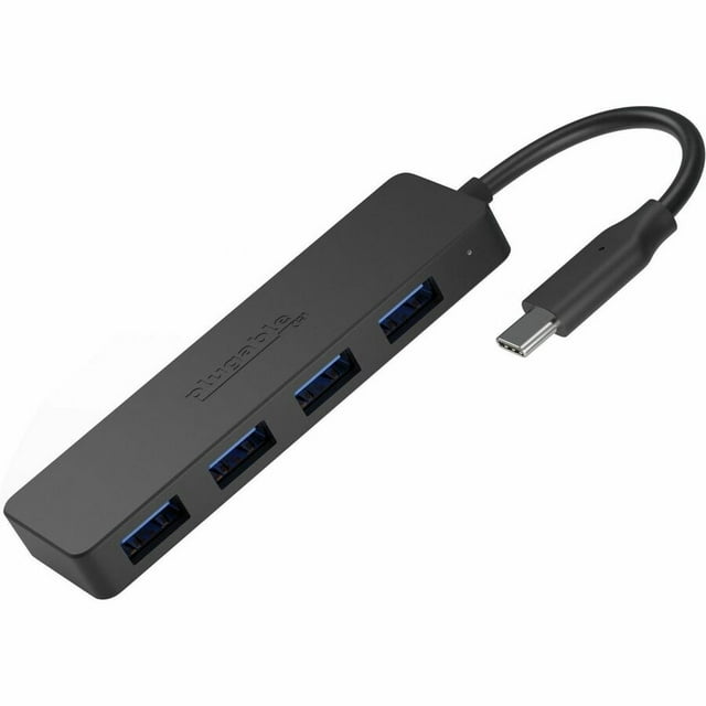 Plugable USB C to 4 Port USB 3.0 Hub, Compatible with Multiple Devices ...