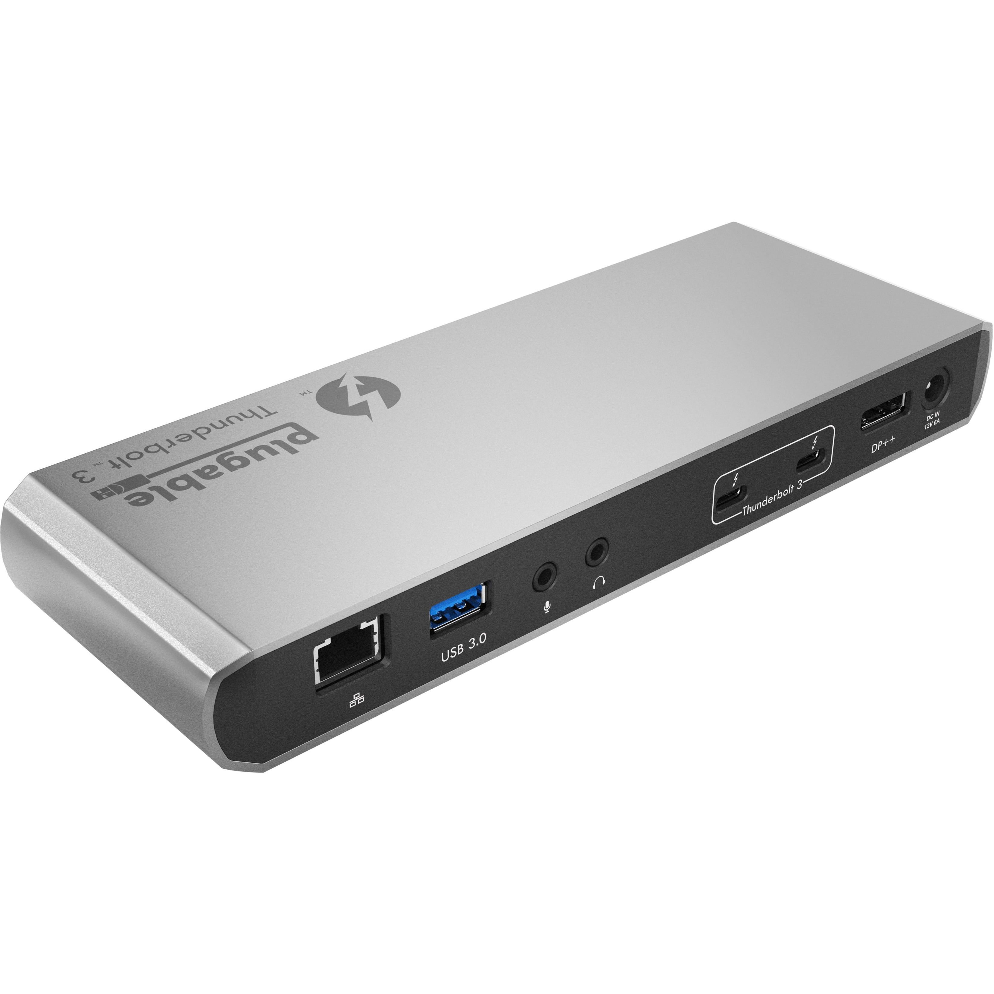 Plugable Thunderbolt 3 Dock, Enables Extra Displays, Wired Network ...
