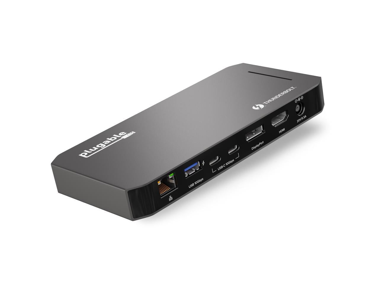 Plugable Docking Station TBT3-UDC3 - Laptop Dual Monitor USB-C, HDMI ...