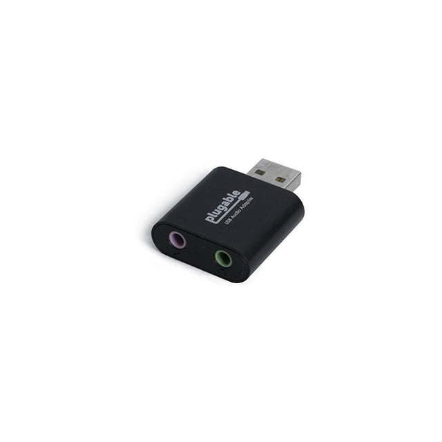 Plugable USB Audio Adapter with 3.5mm Headphone and Microphone Jack ...