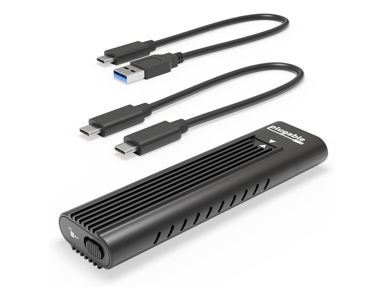 Plugable USB C to M.2 NVMe Tool-free Driverless Enclosure, USB C and ...