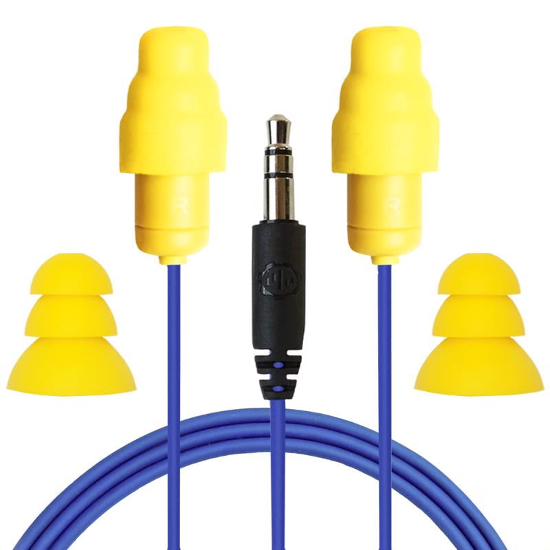 Plugfones Guardian Earplugs Headphones, Yellow, Noise Reduction ...