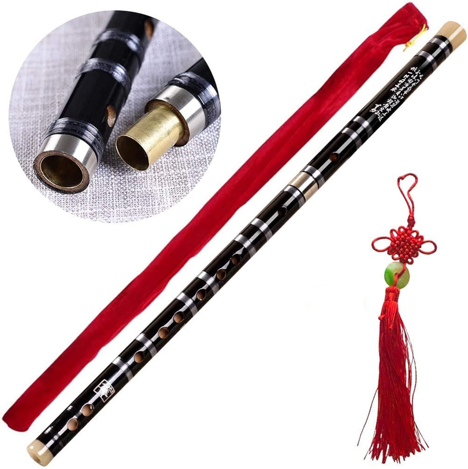 Pluggable F Key Bitter Bamboo Flute Dizi With Free Membrane & Glue ...