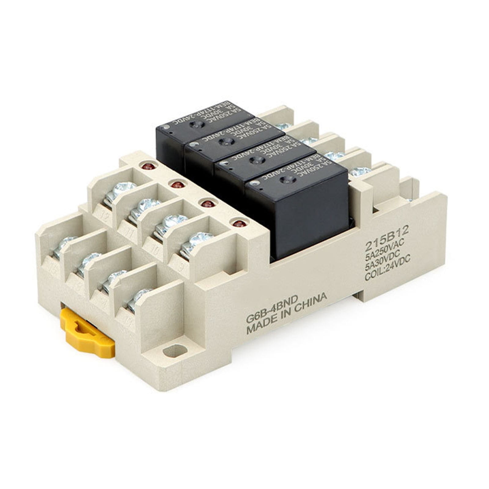 Pluggable Terminal Relay Module G6B-4Bnd Set Combination 24V With Base 4-Way No,White (Upgraded ...