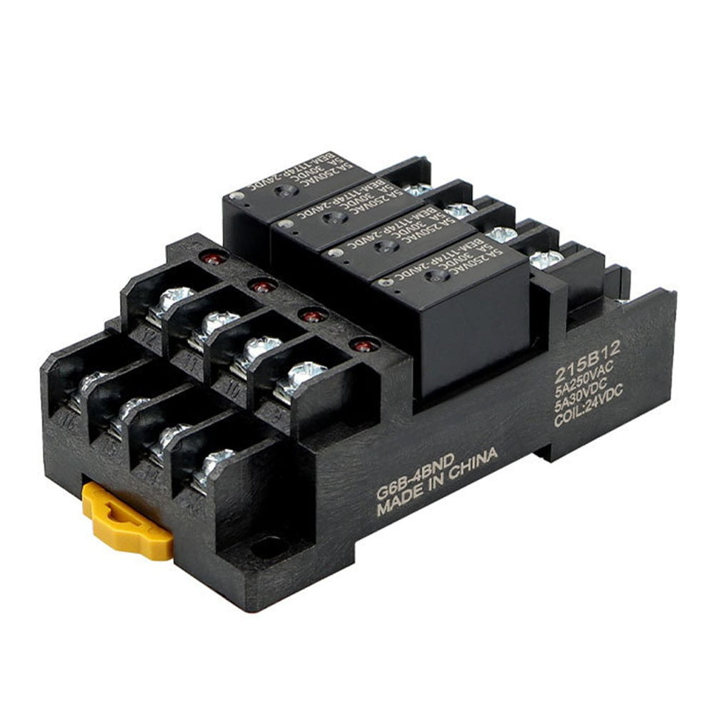 Pluggable Terminal Relay Module G6B-4Bnd Set Combination 24V With Base 4-Way No white (upgraded ...