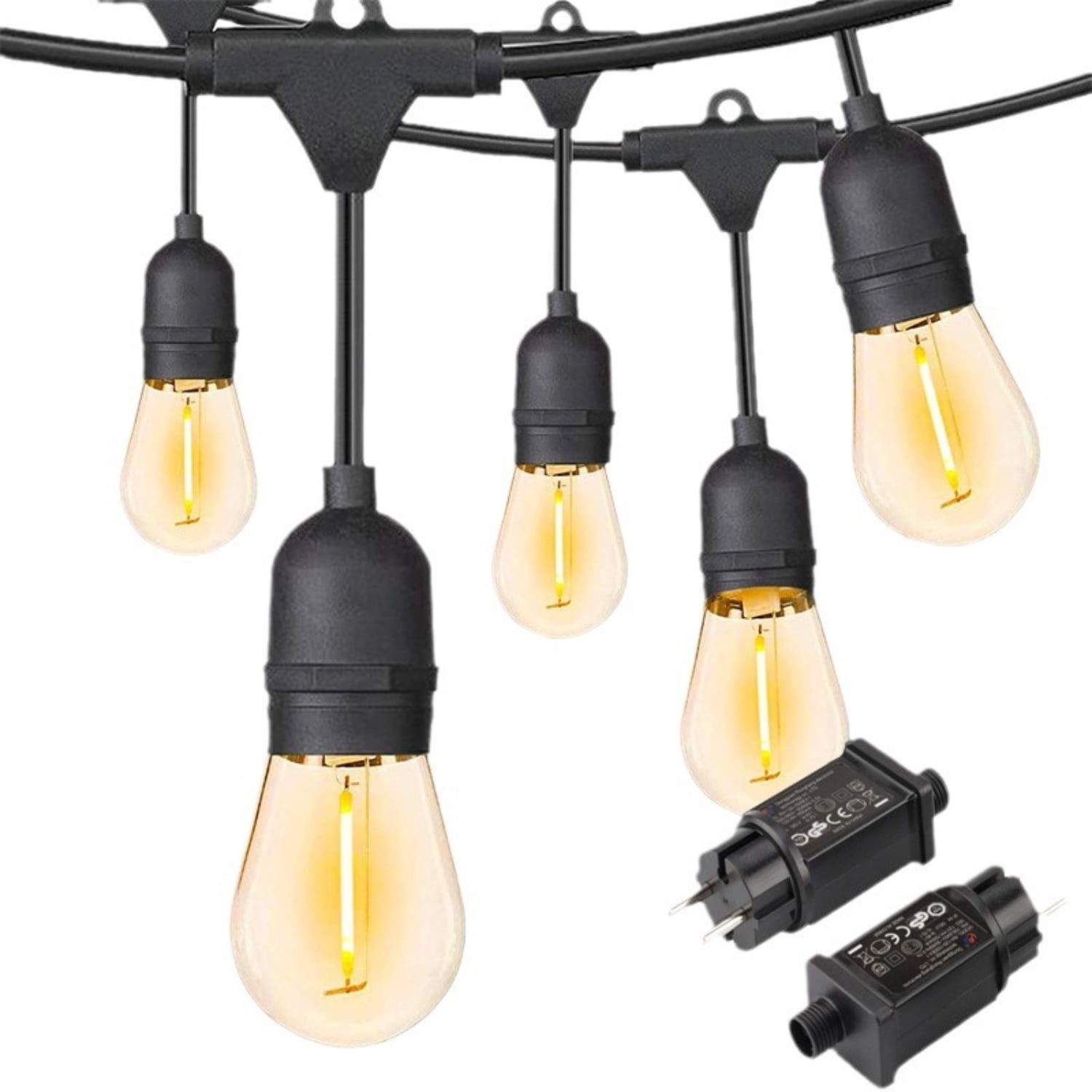 Plugged In/Solar String Lights , 16FT/33FT Outdoor String Lights ...