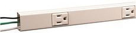 Plugmold Multi Outlet Strip 6 Single 15 Amp Outlets Steel Ivory ...