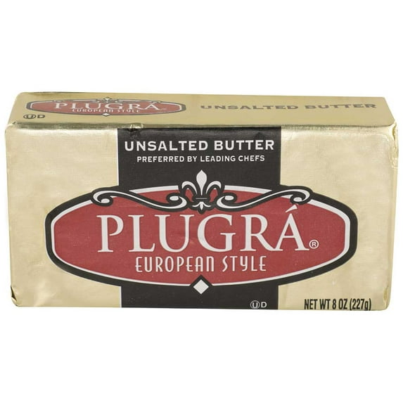 Plugra European Style Unsalted Butter, 8 Ounce - 12 per case. - Walmart.com