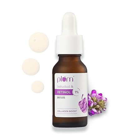 Plum 1% Retinol Anti Aging Night Face Serum with Bakuchiol | Boosts ...