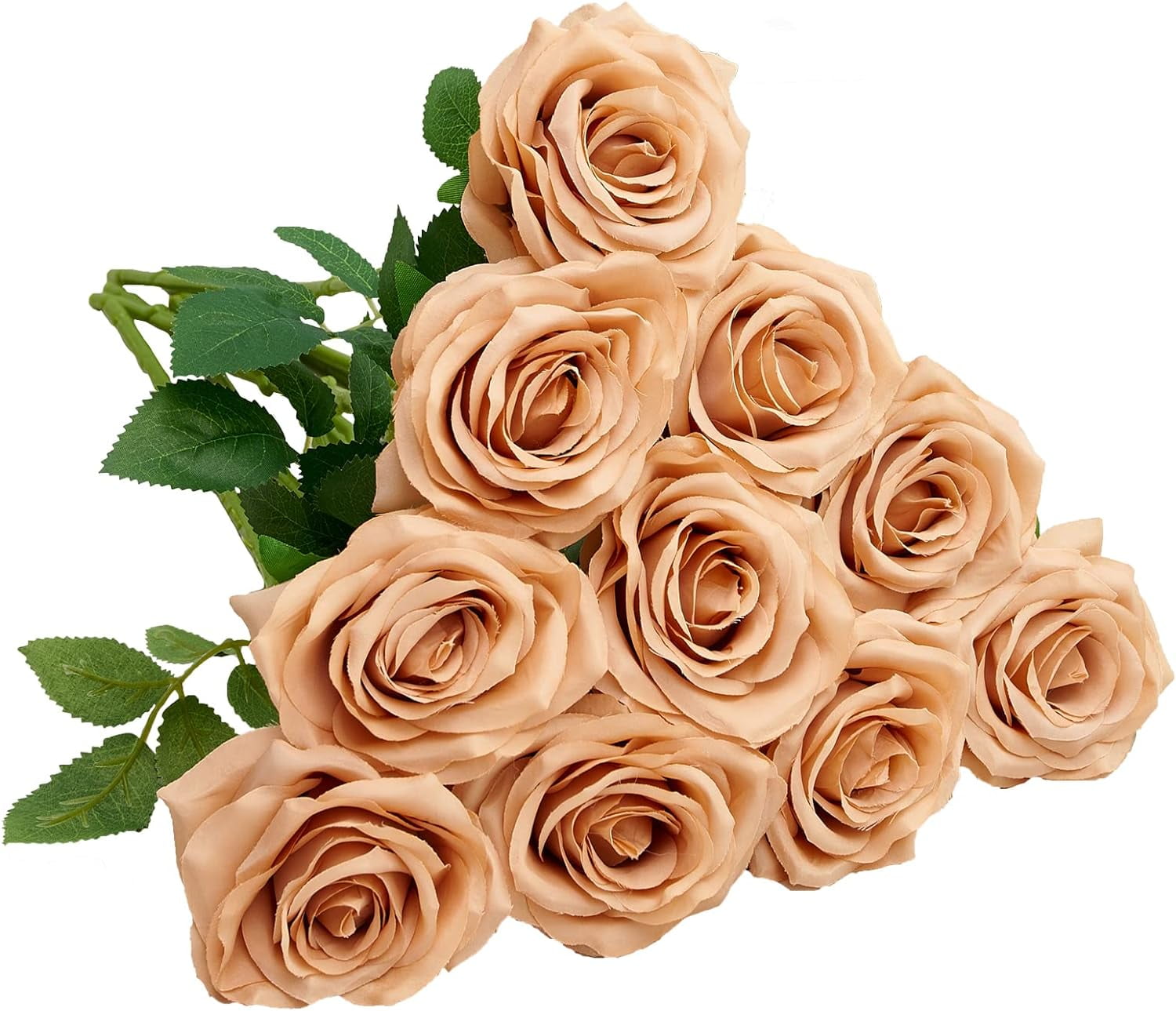 Plum Artificial Rose 10pcs Open Flower Bouquet Faux Rose Stems for ...