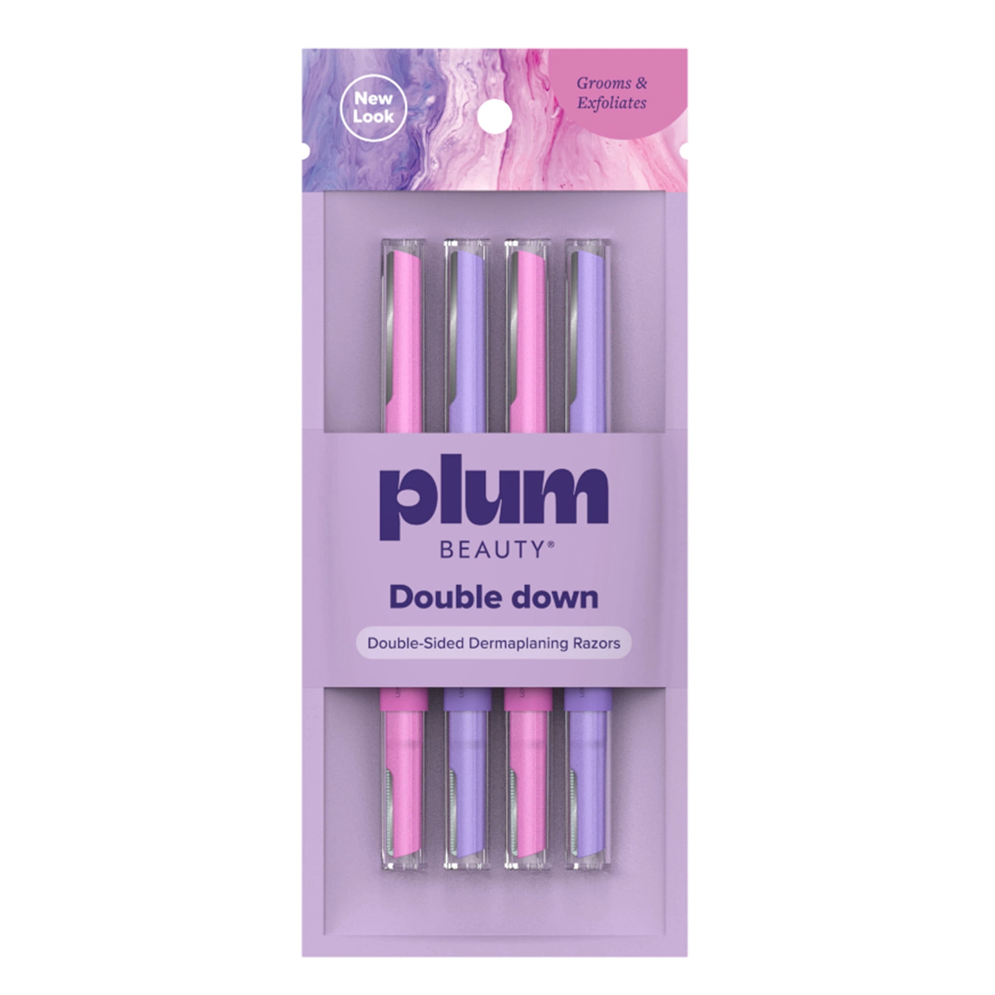 Plum Beauty Double-Sided Facial Razors 4ct - Walmart.com