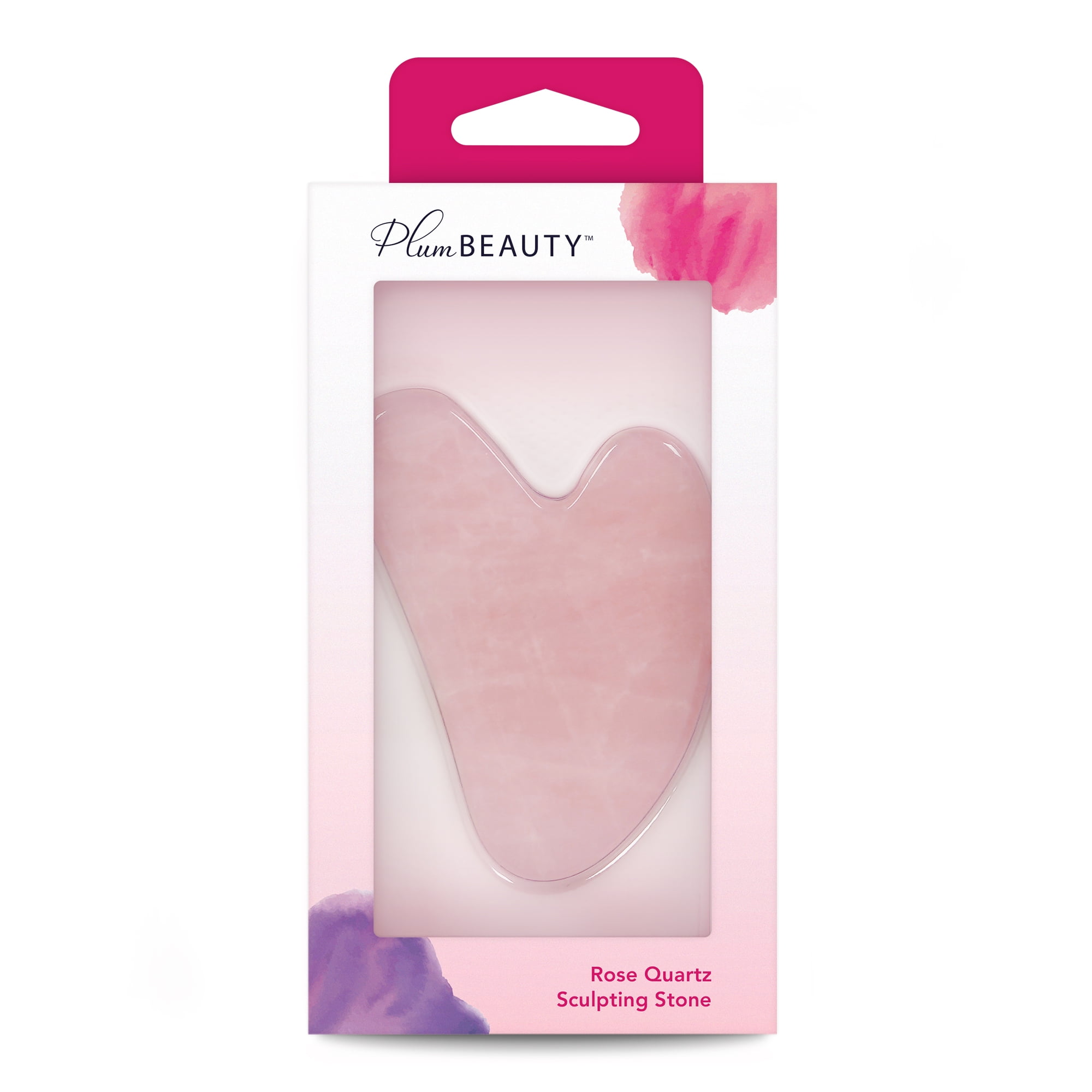 Plum Beauty, Rose Quartz Facial Sculpting Gua Sha Stone - Walmart.com