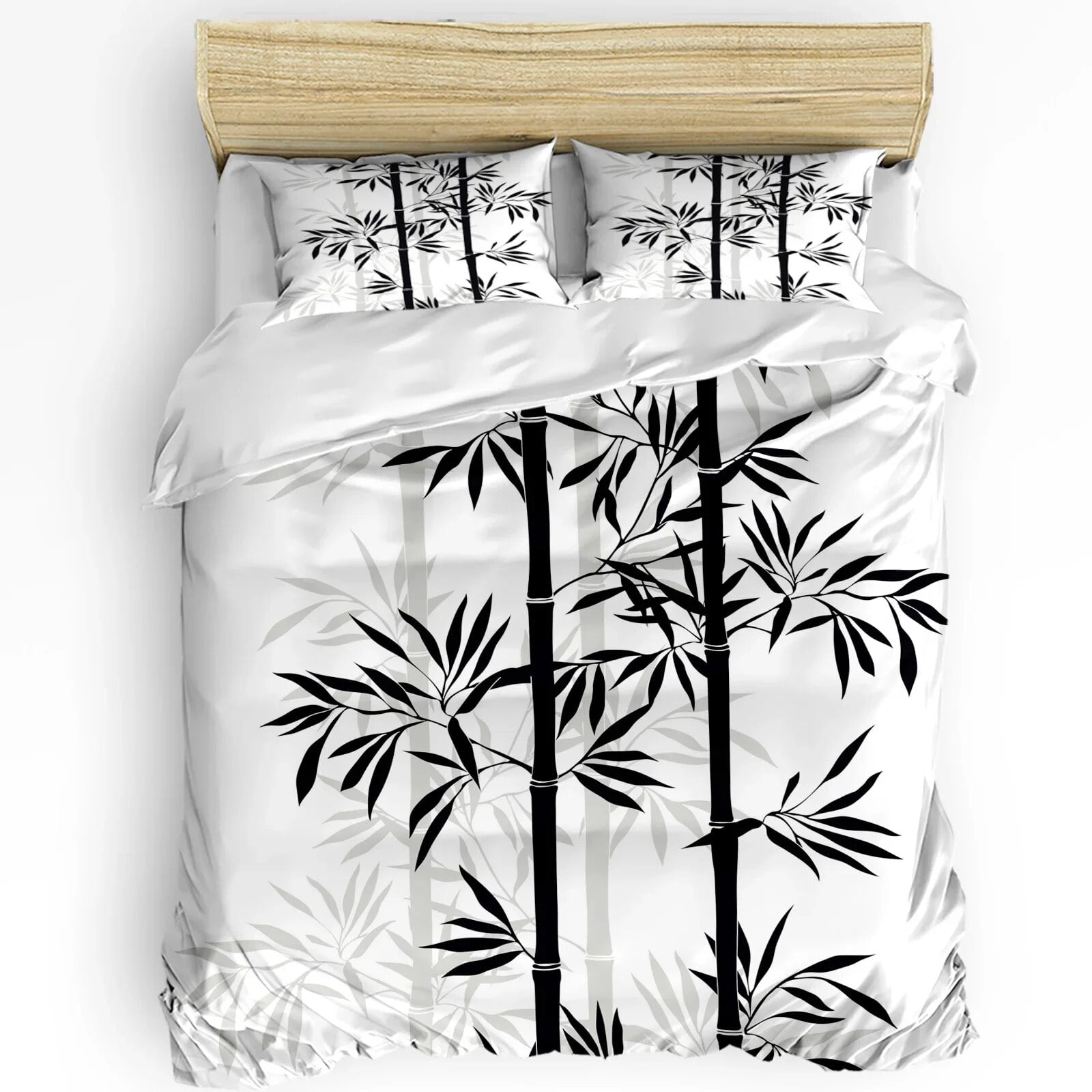 Plum Blossom Ink Painting Chinese Style 3pcs Bedding Set For Bedroom ...