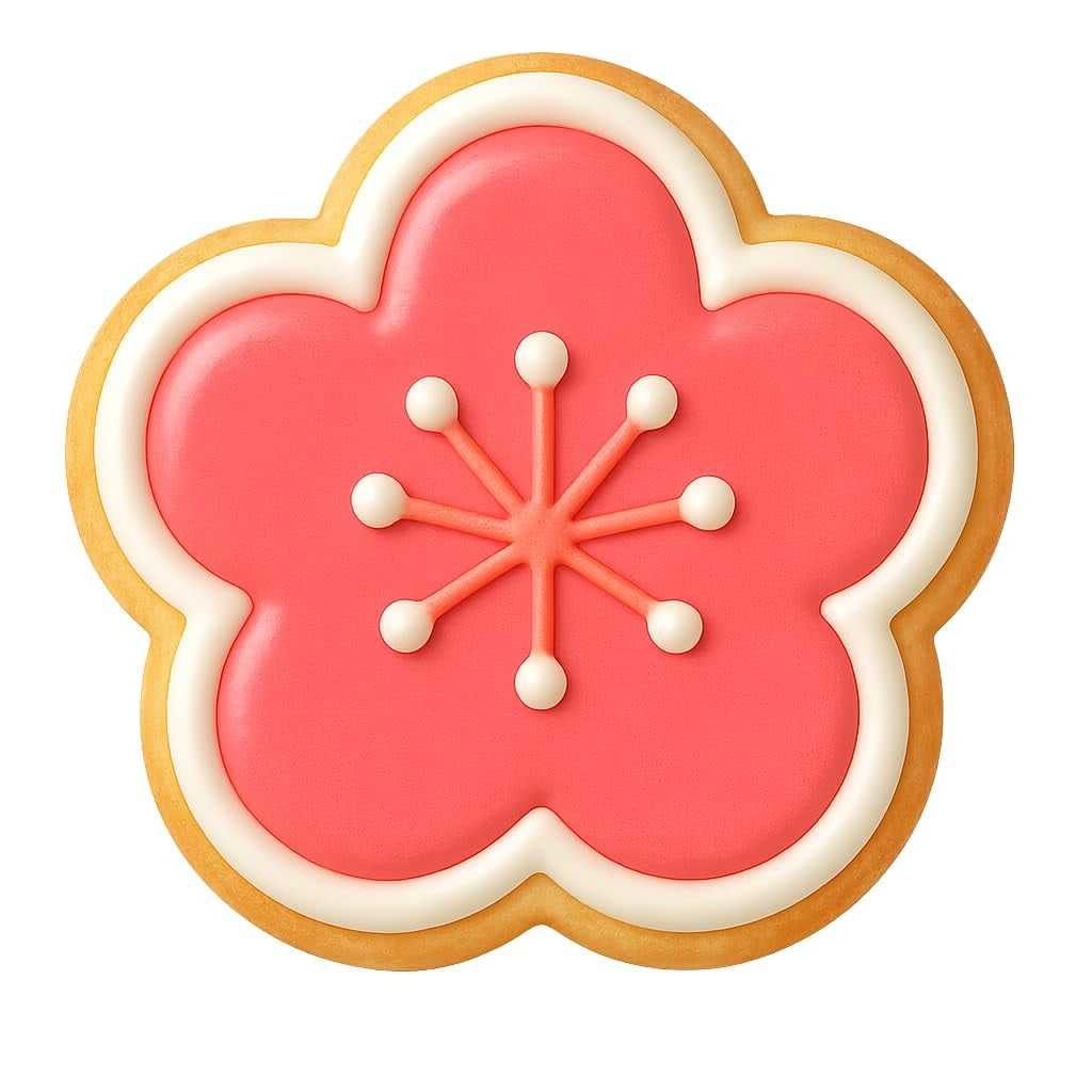 Plum Blossom Kamon Cookie Cutter - 4x3.9" Premium Baking Design ...