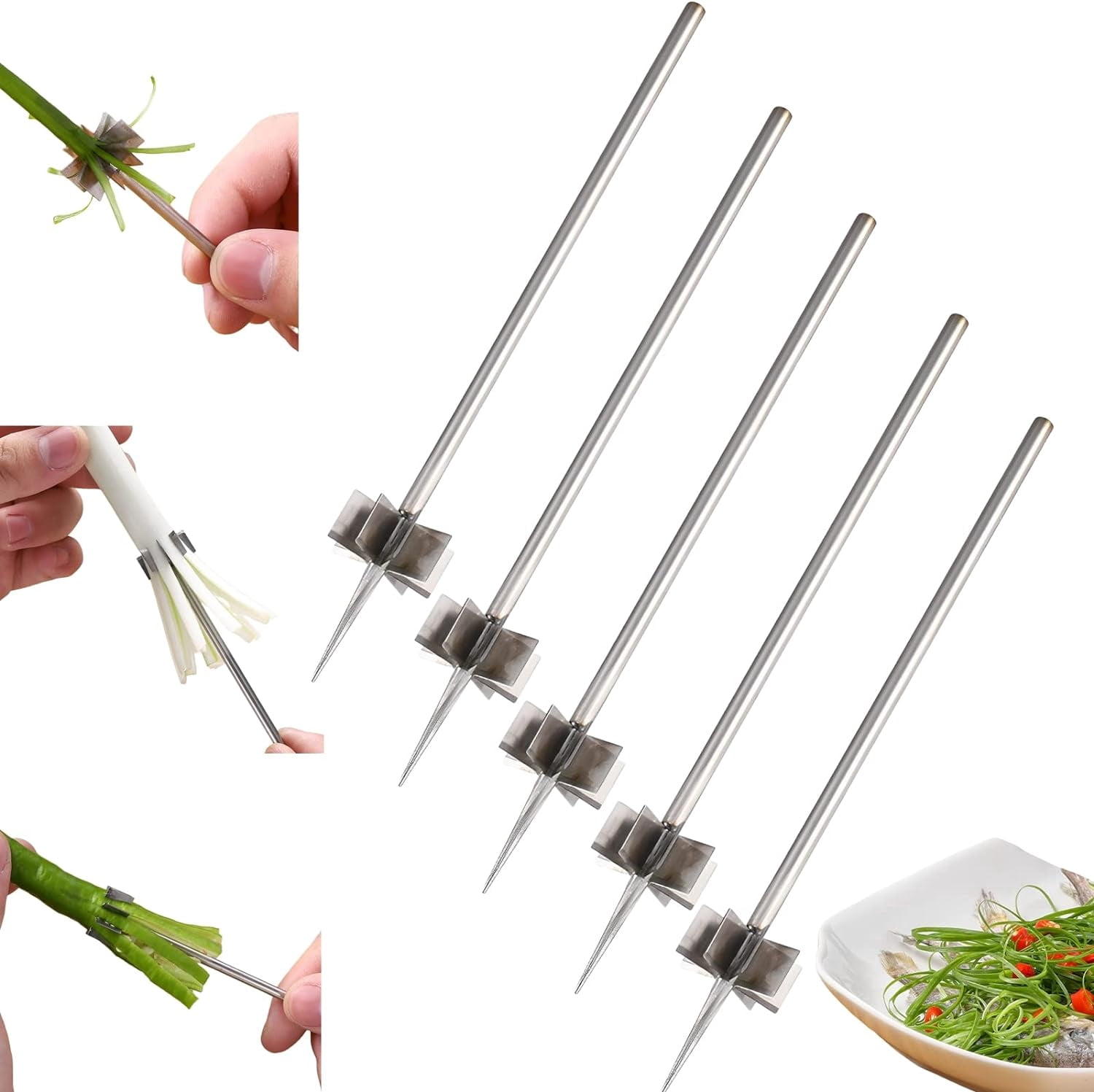 Plum Blossom Onion Cutter,Green Onion and Green Pepper Chopper,Multi ...